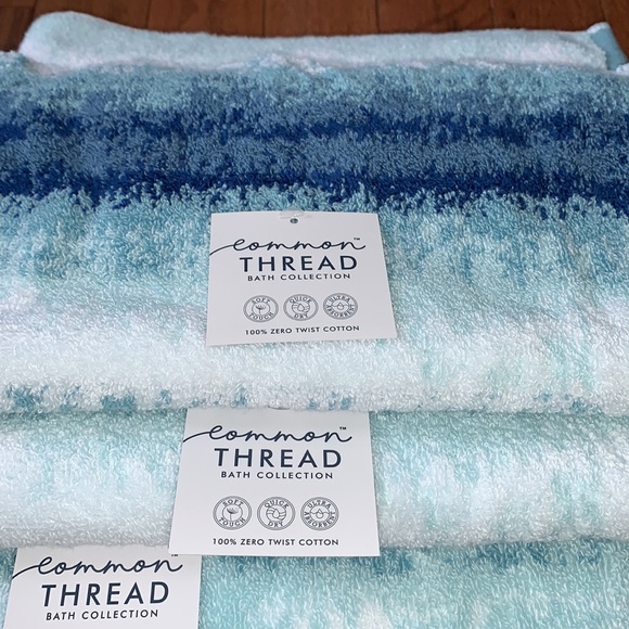 Common Thread | Bath | Common Thread 0 Cotton Towel Set 6piece Blue ...